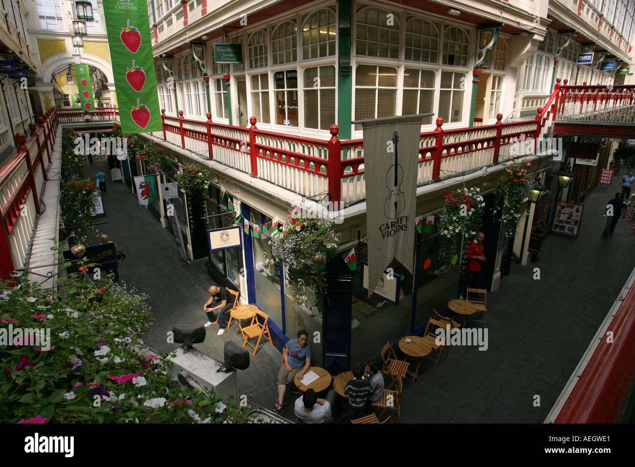 Castle Arcade historic shopping Mall in Cardiff city centre a popular ...