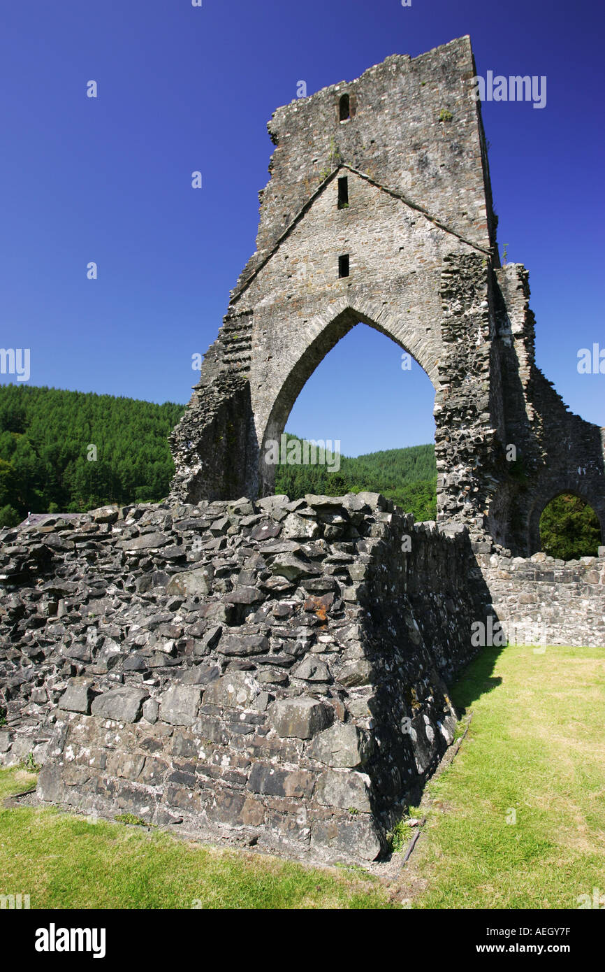 The main tower of 12th century Talley Abbey stands in ruins Llandeilo ...