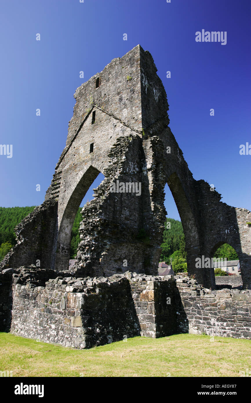 The main tower of 12th century Talley Abbey stands in ruins Llandeilo ...
