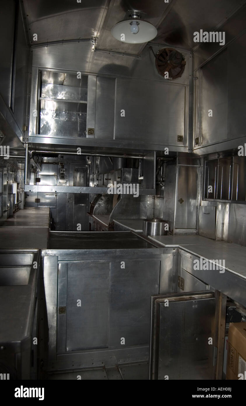Stainless steel galley Stock Photo - Alamy