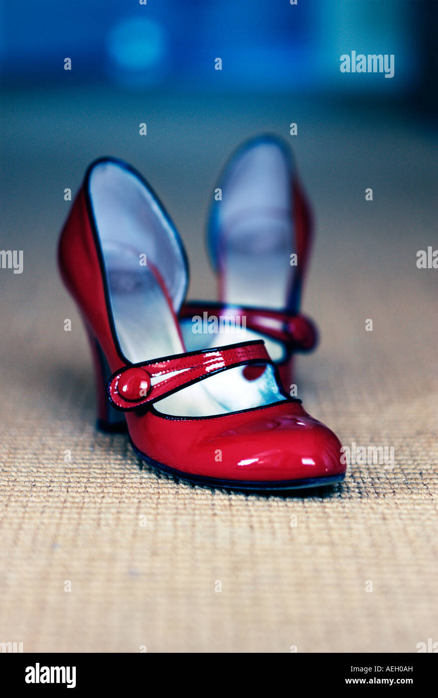 Pair of red shoes Stock Photo - Alamy