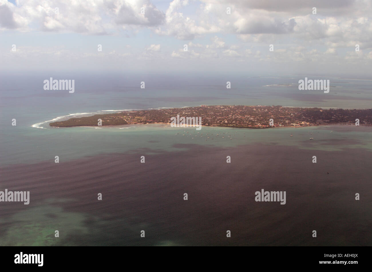 Aerial view of Msasani Peninsula Dar es Salaam, Tanzania Coast Stock ...