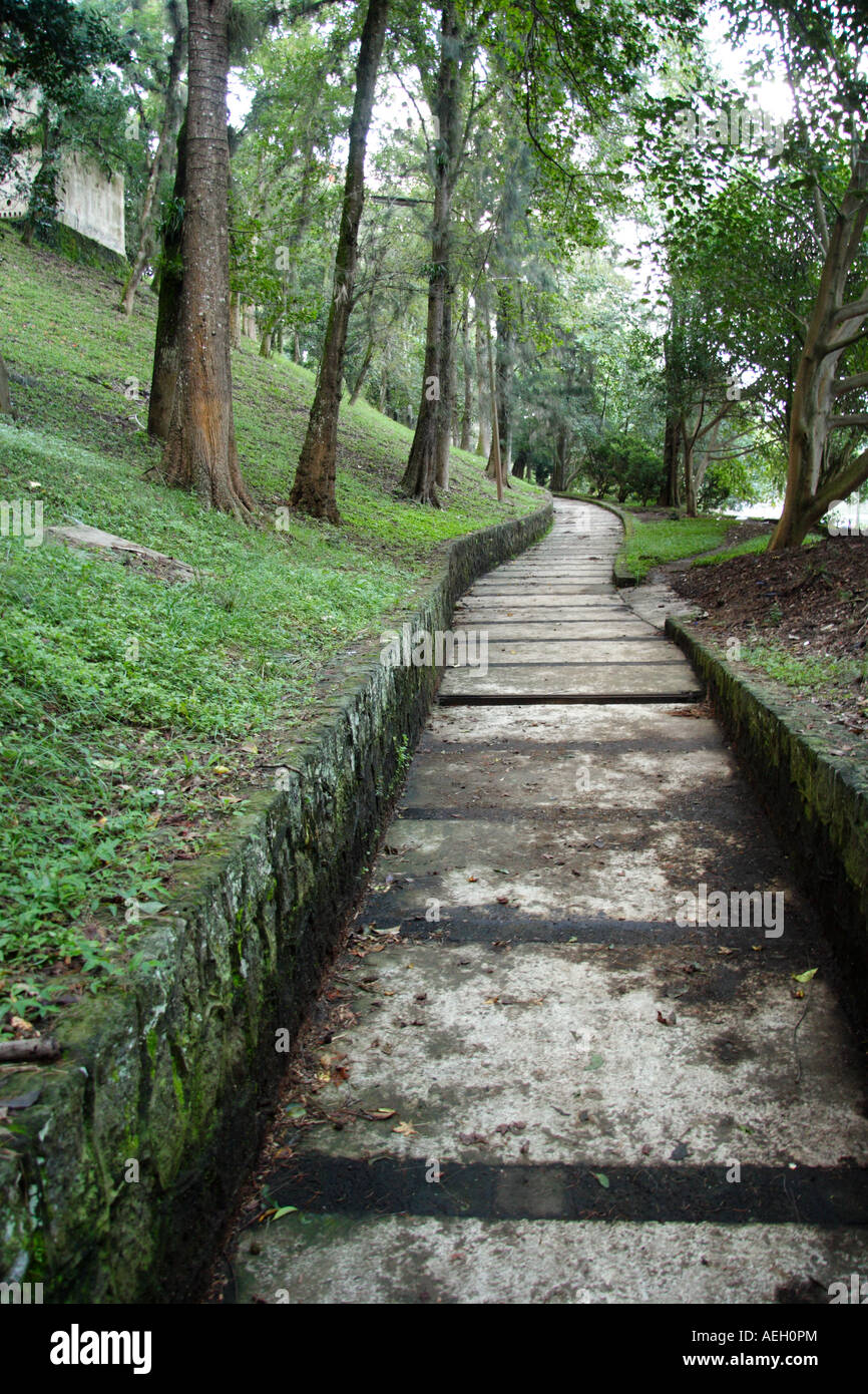 A path through a city park in Xalapa (Jalapa) Veracruz, Mexico Stock ...