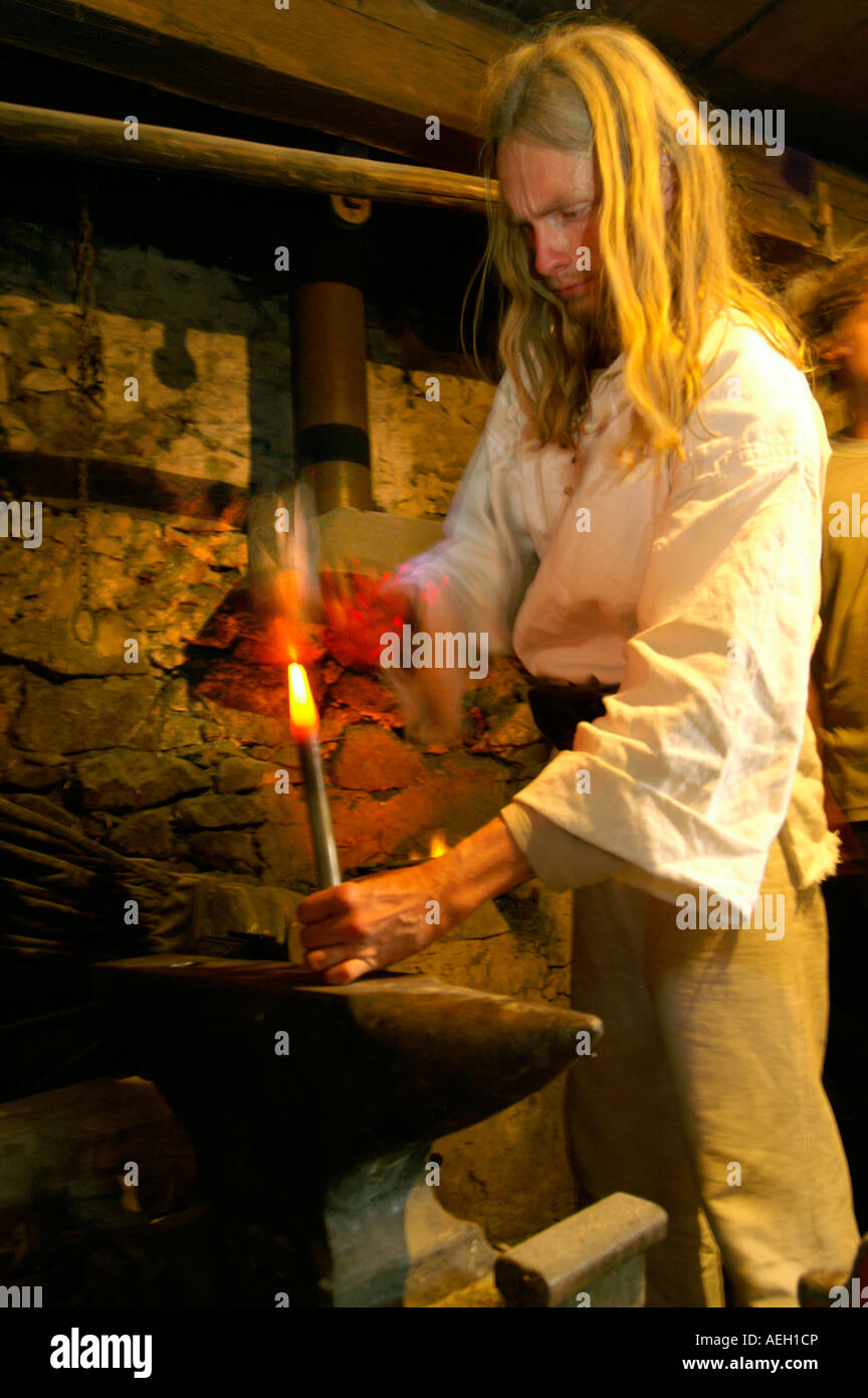 One Smith Blacksmith Man Forging High Resolution Stock Photography and ...