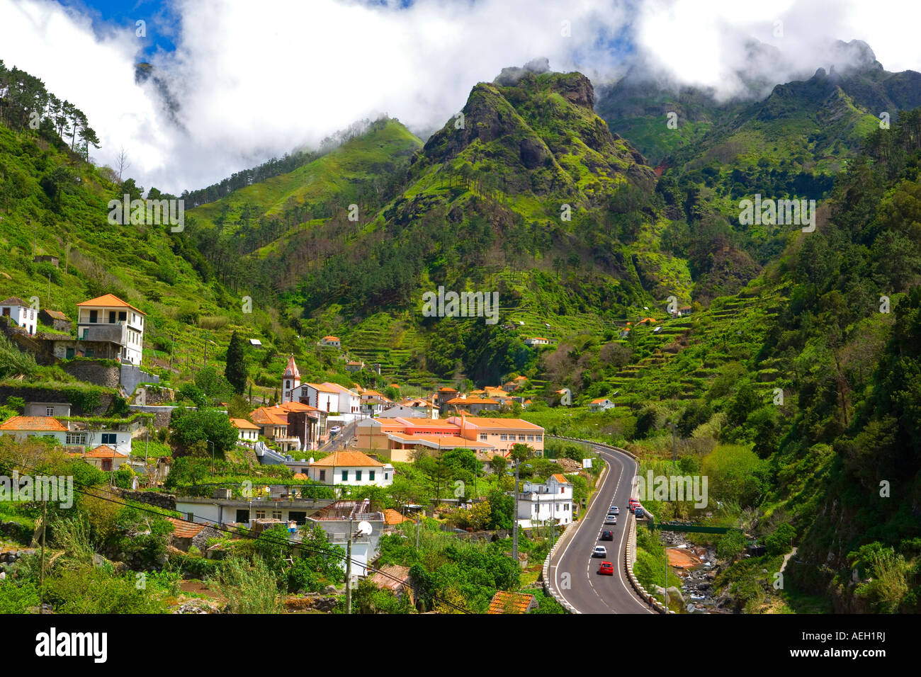 Ribiera Brava View over Serra de Agua, Madeira Portugal Stock Photo - Alamy