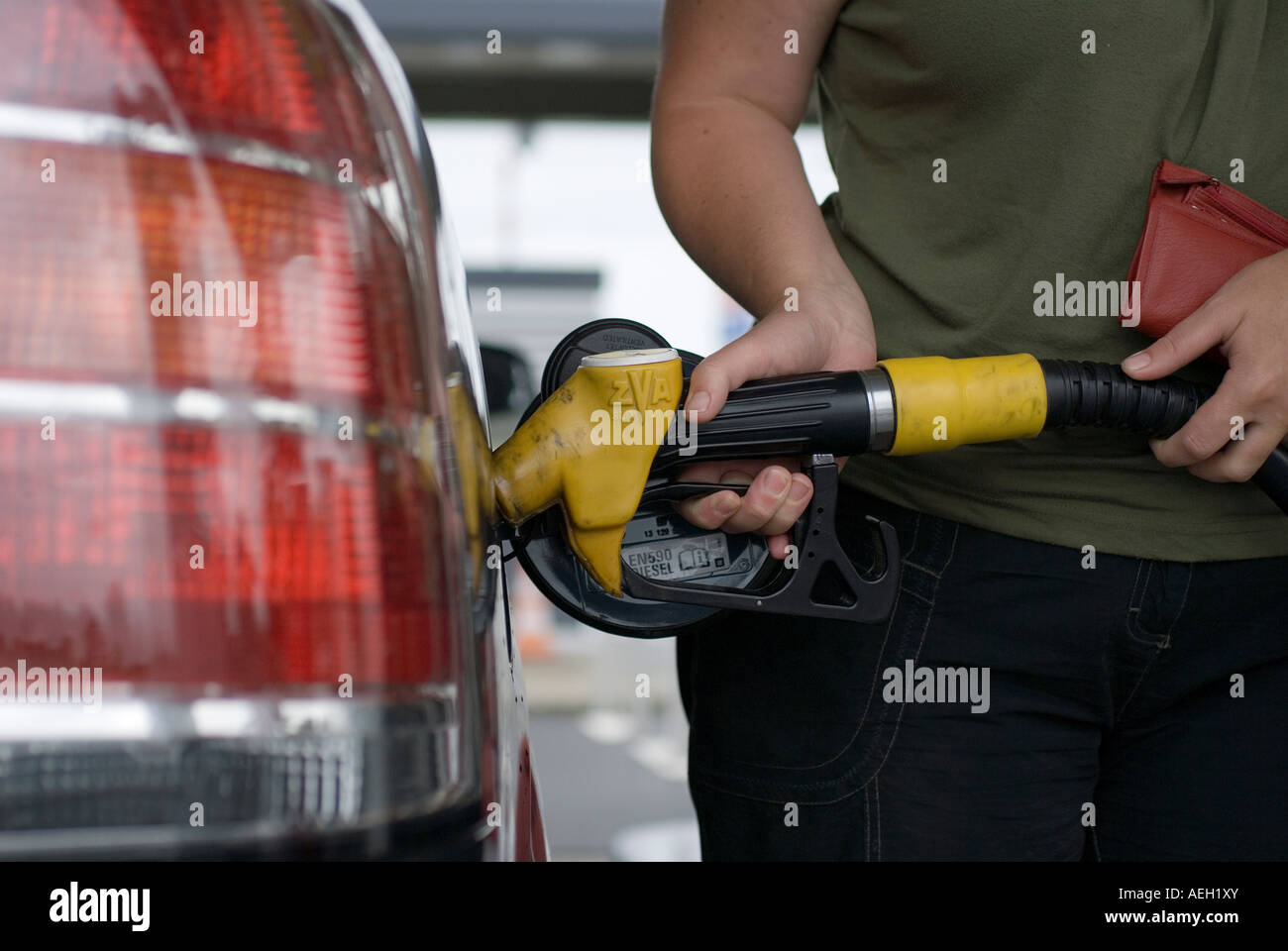 Filling up with diesel Stock Photo - Alamy