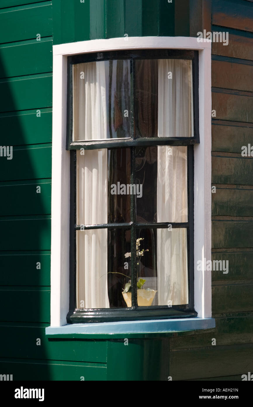 Crooked Window of Dutch house Westzaan Stock Photo - Alamy