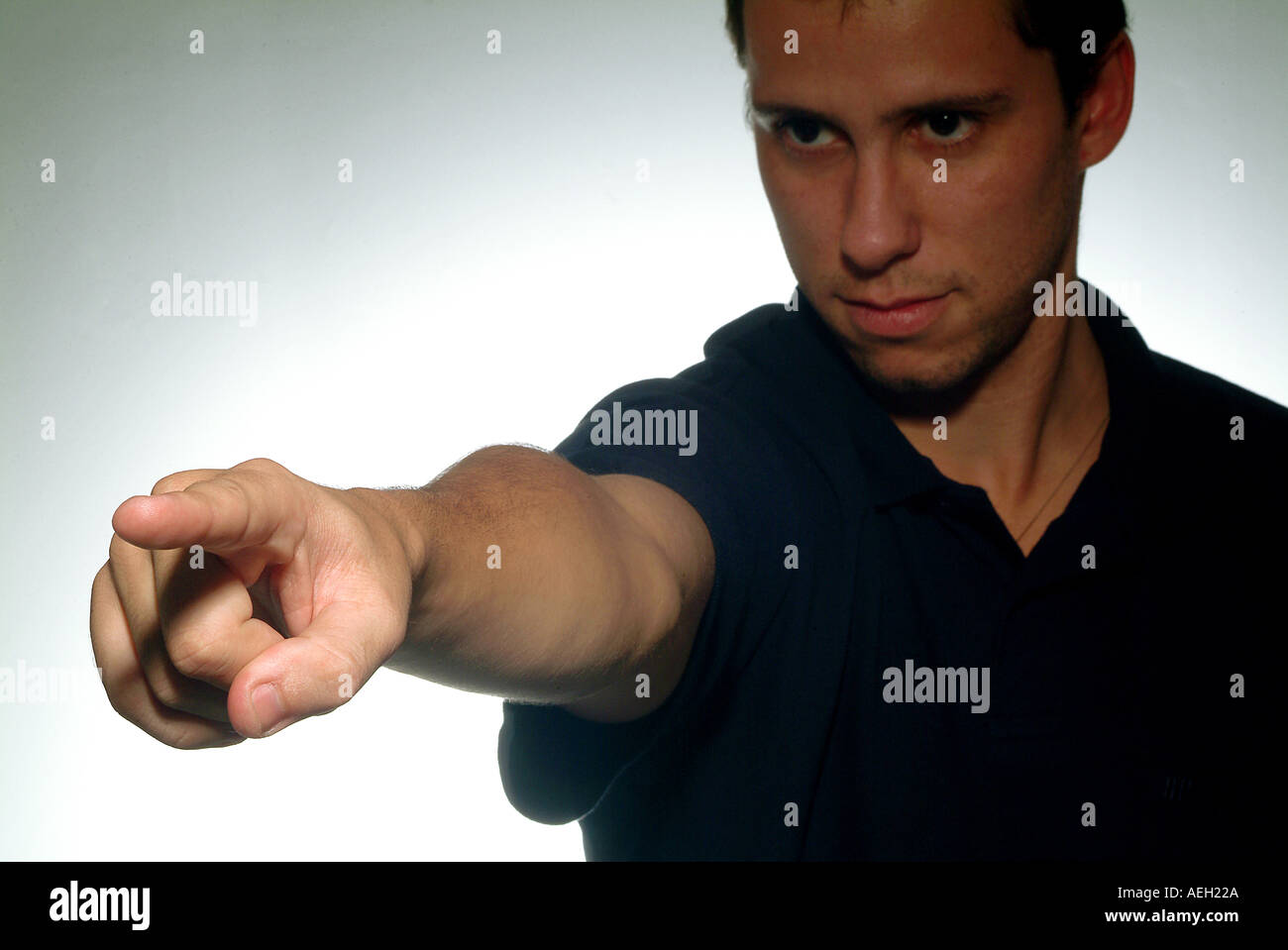 Expressions man young adult male person gesture Stock Photo - Alamy