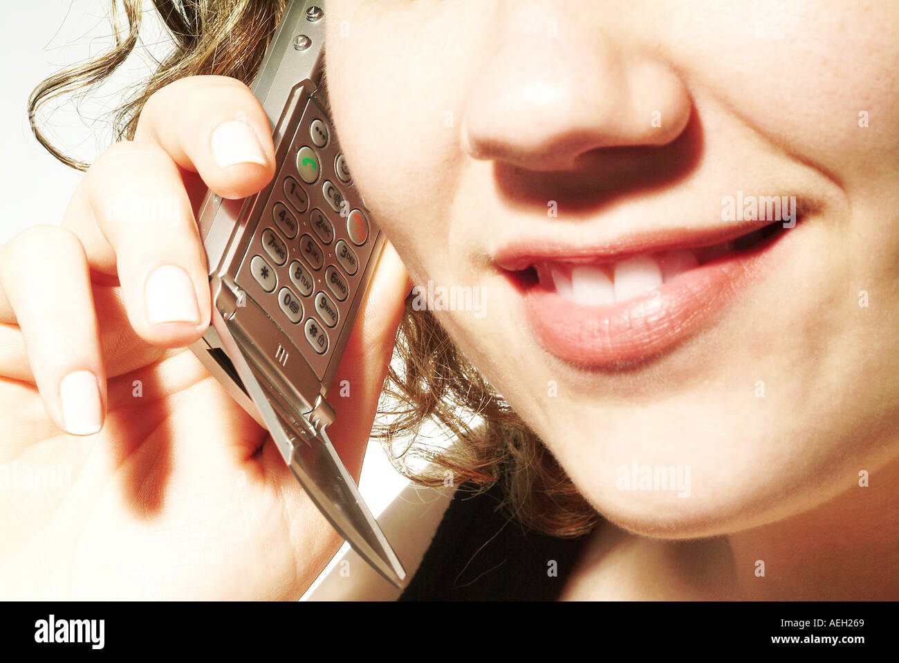 Expressions mouth lips nose cellular mobile phone Stock Photo - Alamy