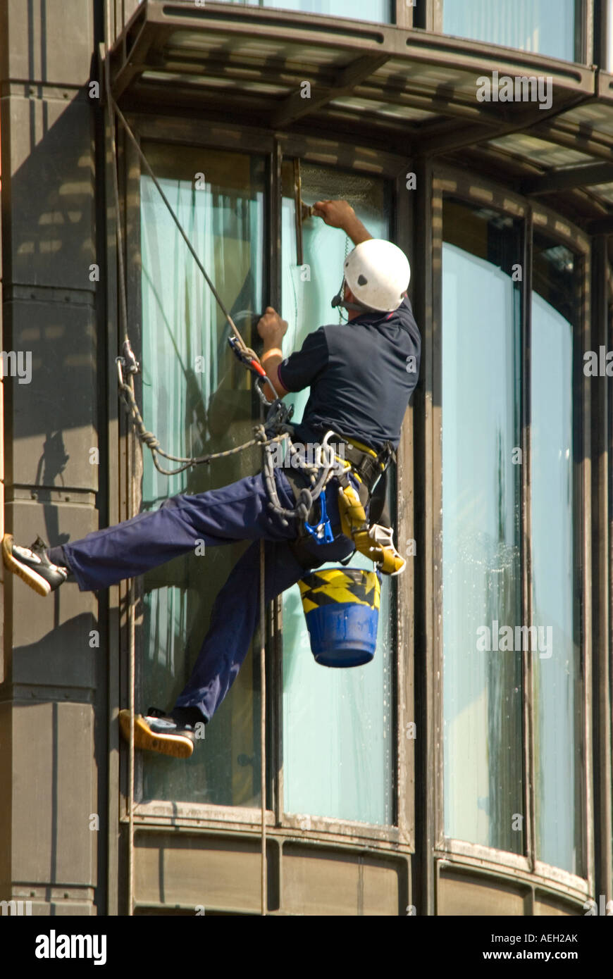Harnessed cleaner hi-res stock photography and images - Alamy