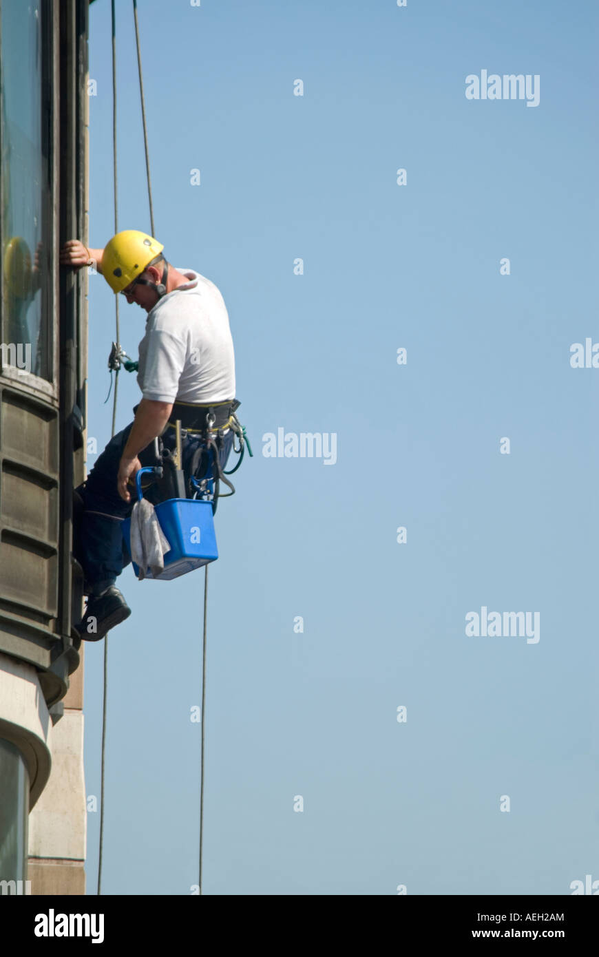 Harnessed cleaner hi-res stock photography and images - Alamy