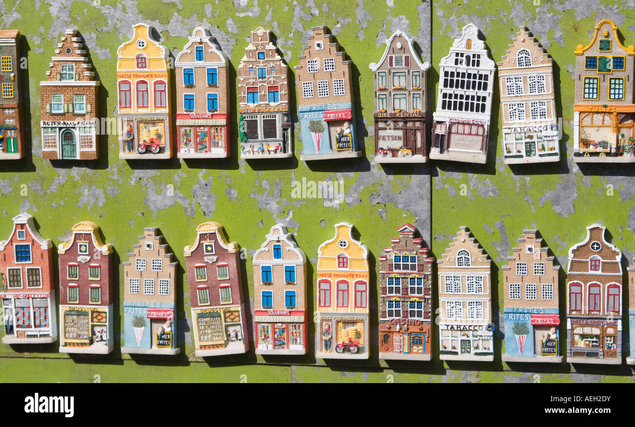 Amsterdam Souvenir magnets of gabled houses Stock Photo - Alamy