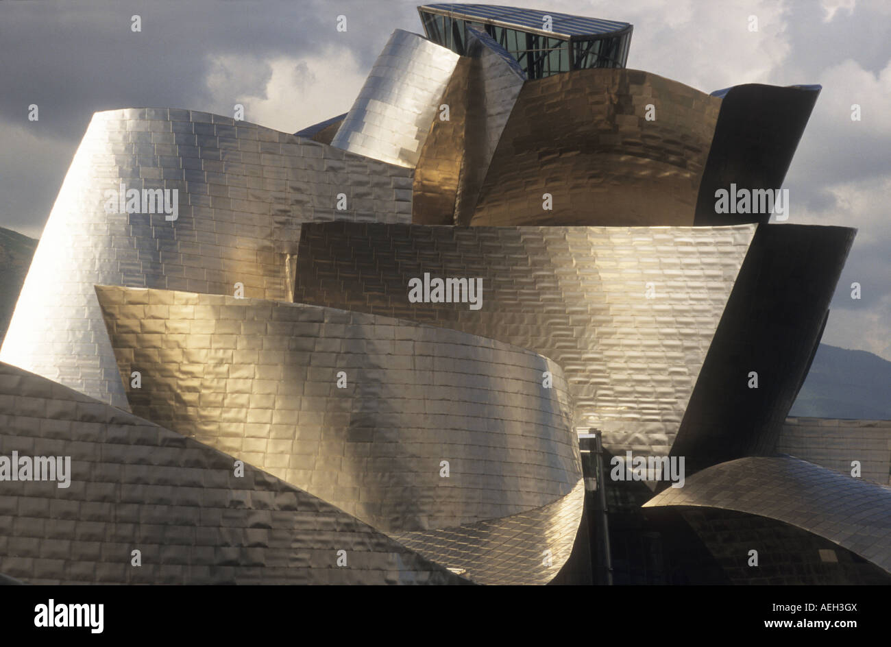 The Guggenheim Museum in Bilbao, Pais Basque made of glass, titanium ...