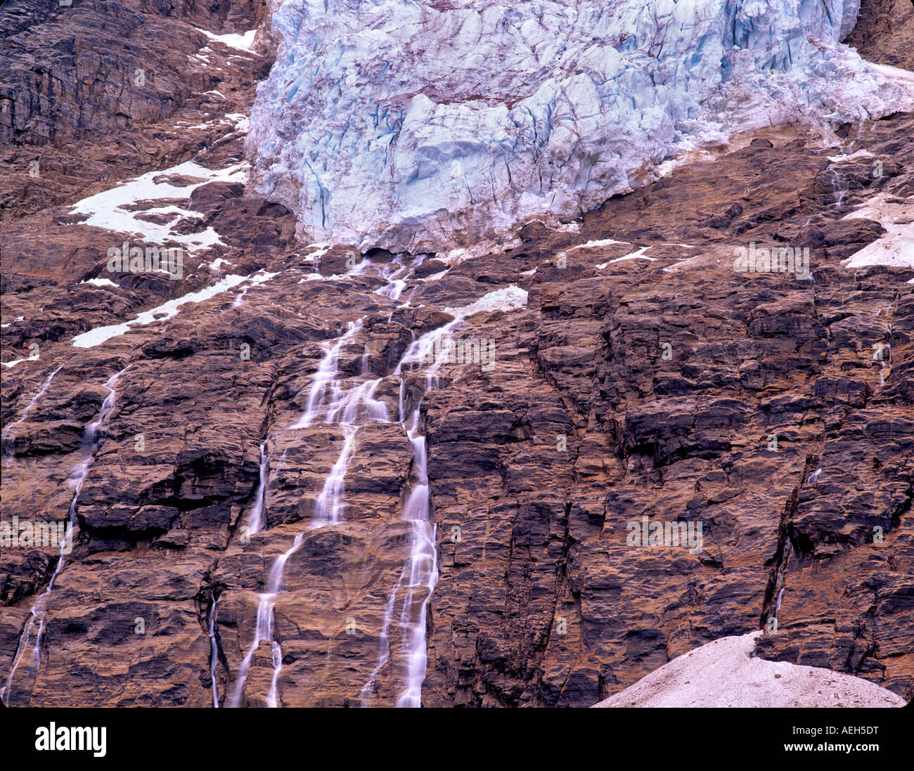 Angel Glacier on Mt Edith Cavell Jasper National Park Canada Stock ...