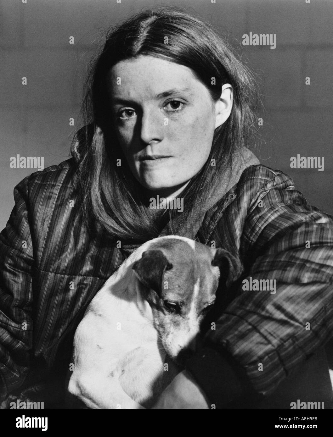 Homeless woman dog hi-res stock photography and images - Alamy