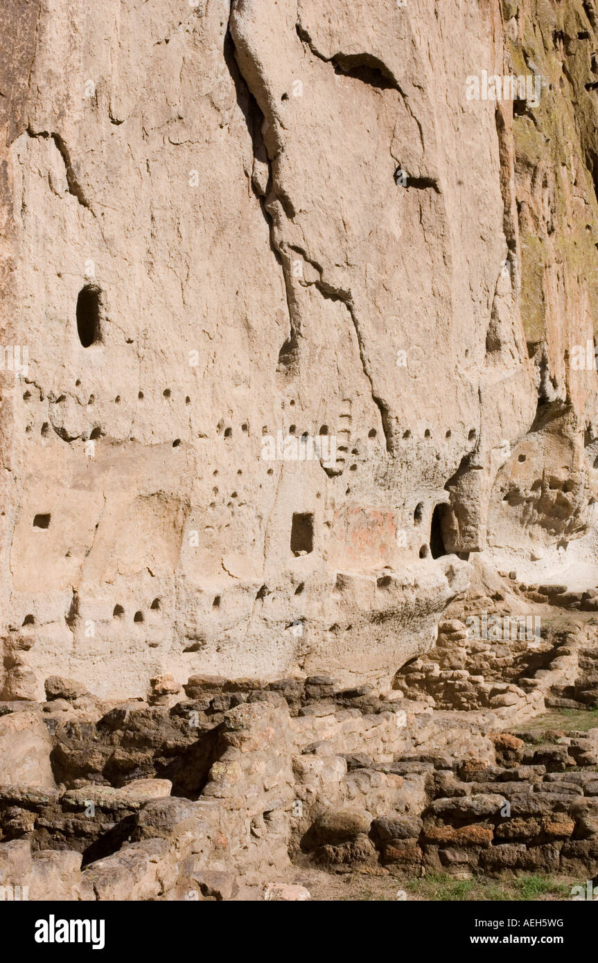 Long House at Frijoles Canyon at Bandelier National Monument New Mexico ...