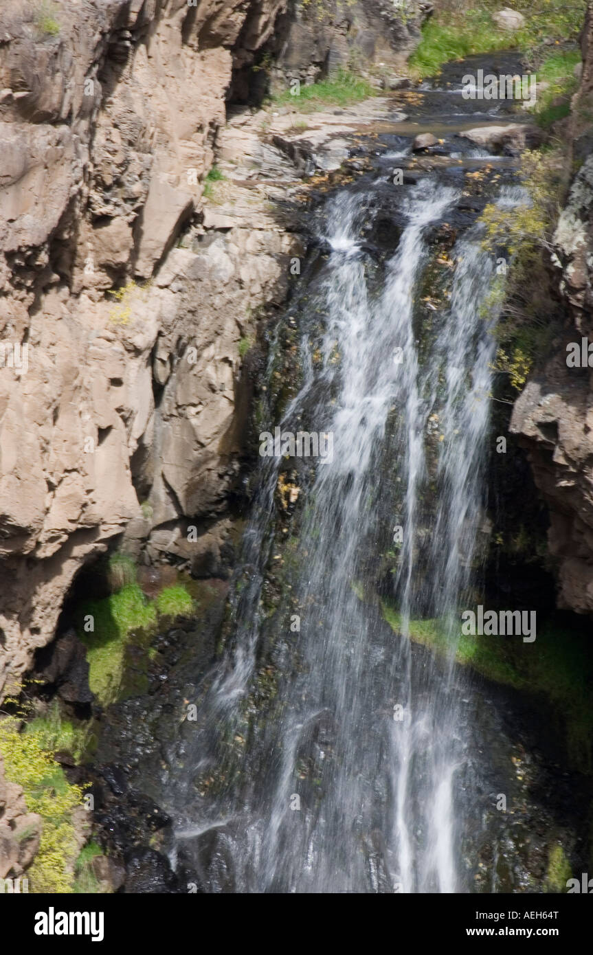 Upper Falls on El Rito de los Frijoles creek in Bandelier National ...
