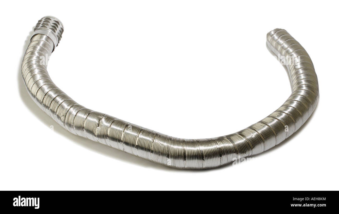 Metal Chimney flue piping with vent at top Stock Photo - Alamy