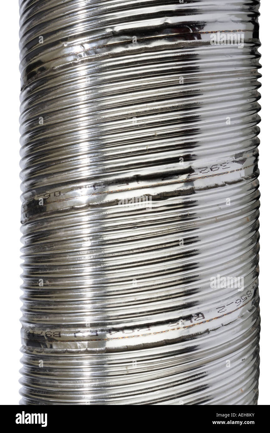 Metal Chimney flue piping Stock Photo - Alamy