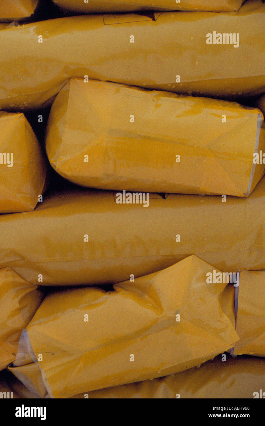 close up of yellow bags. Photo by Willy Matheisl Stock Photo - Alamy