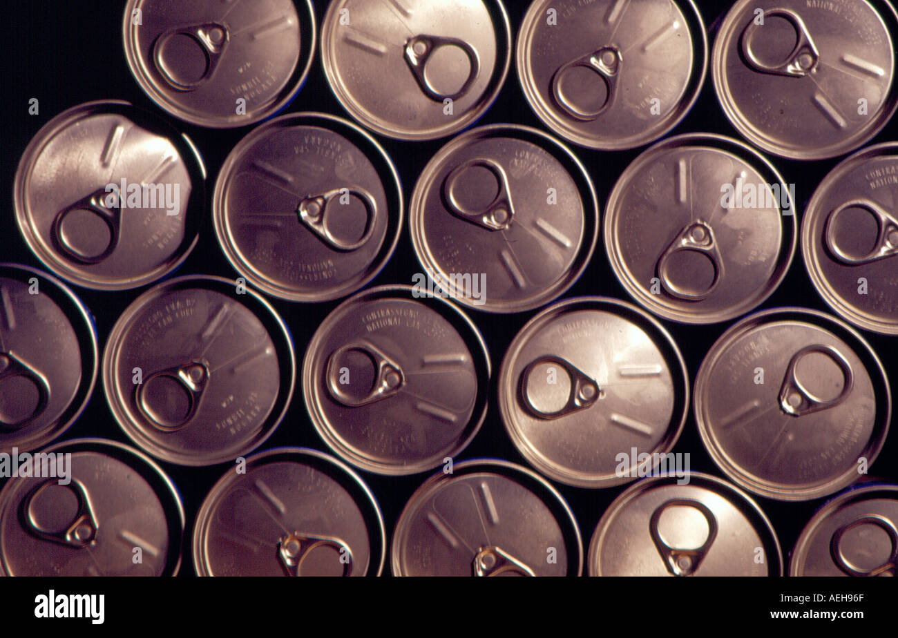 close up of aluminum cans. Photo by Willy Matheisl Stock Photo - Alamy
