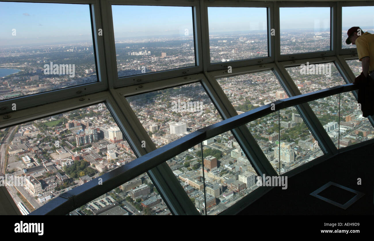 view from CN tower of downtown Toronto Stock Photo - Alamy