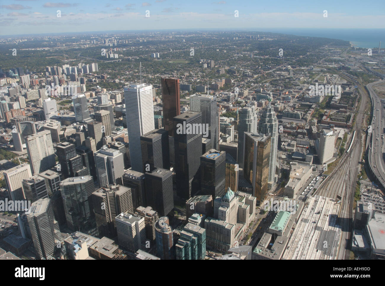 view from CN tower of downtown Toronto Stock Photo - Alamy