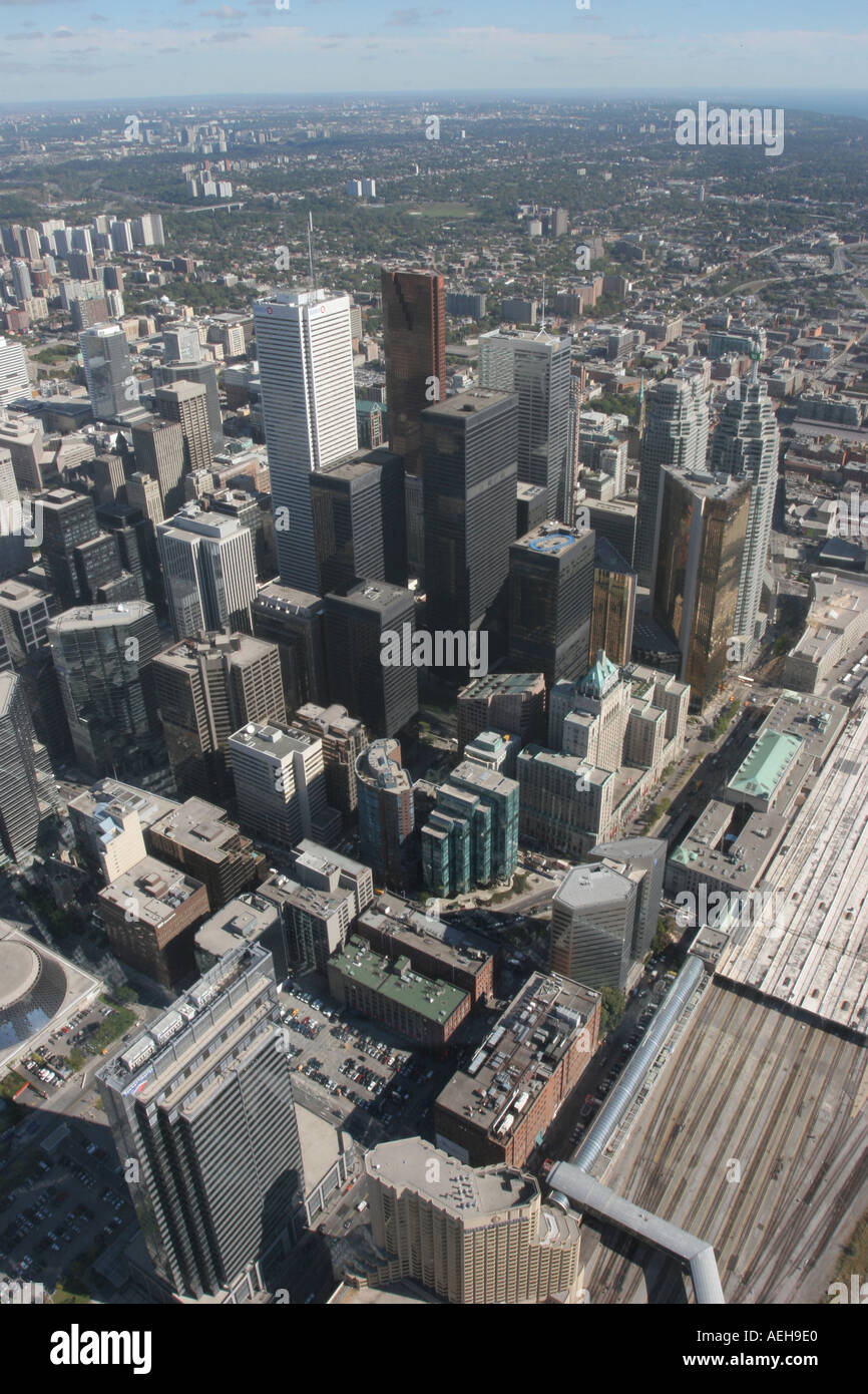 view from CN tower of downtown Toronto Stock Photo - Alamy