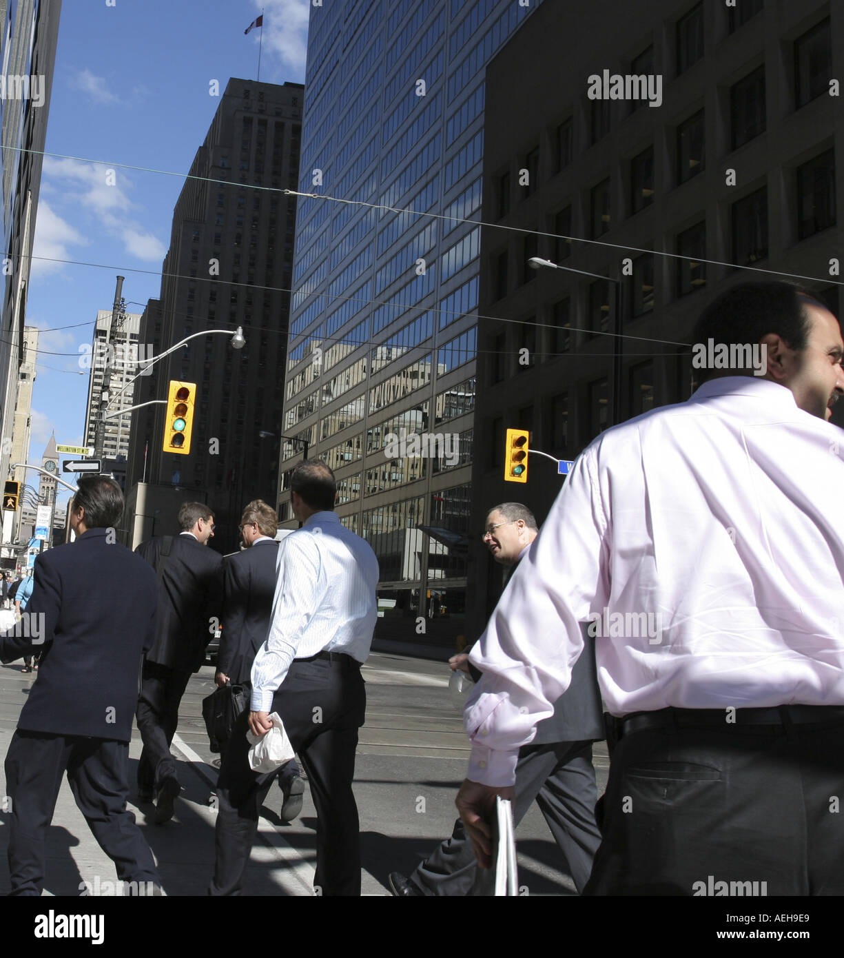 downtown toronto financial district and businessmen Stock Photo - Alamy
