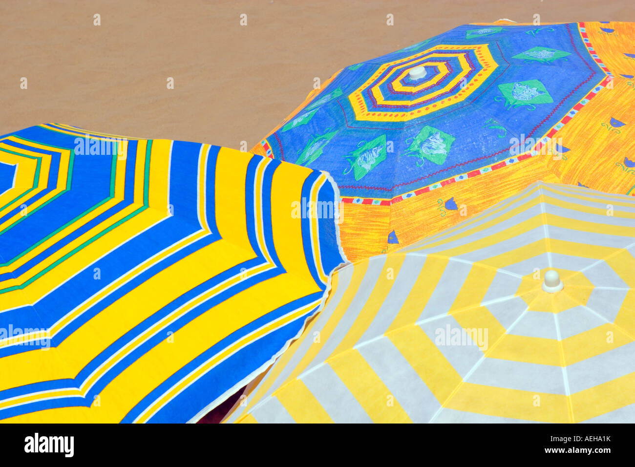 Beach brollies hi-res stock photography and images - Alamy