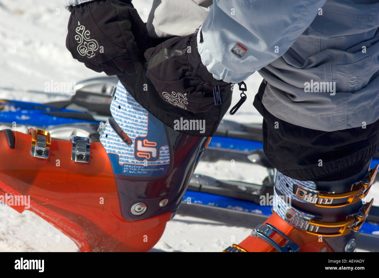 Downhill ski boots hi-res stock photography and images - Alamy