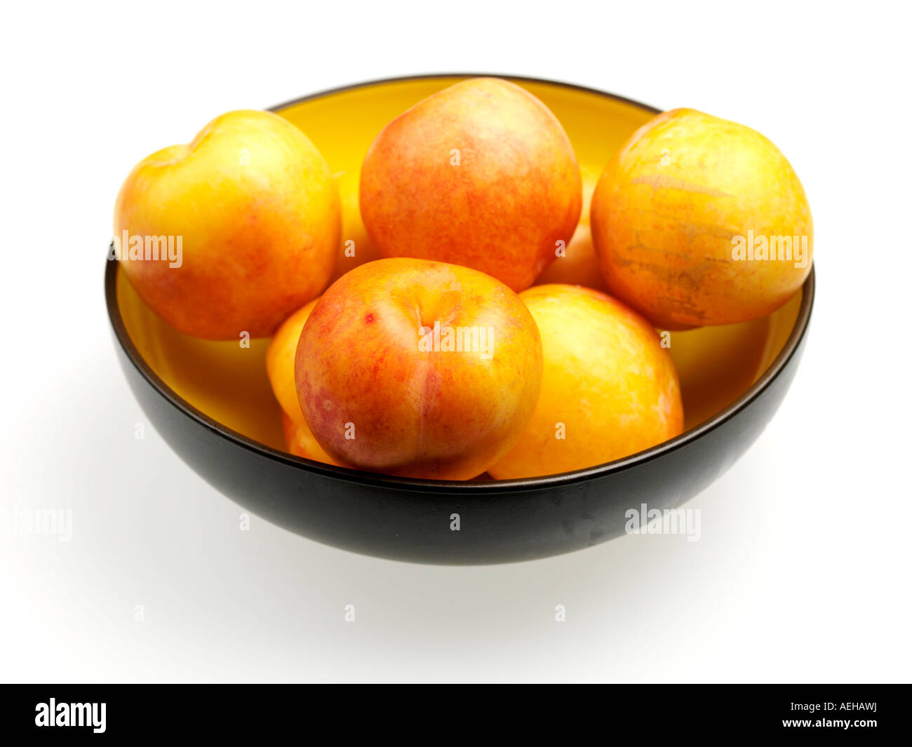 Fresh Ripe Healthy Juicy Sweet Yellow Stone Fruit Plums Isolated ...