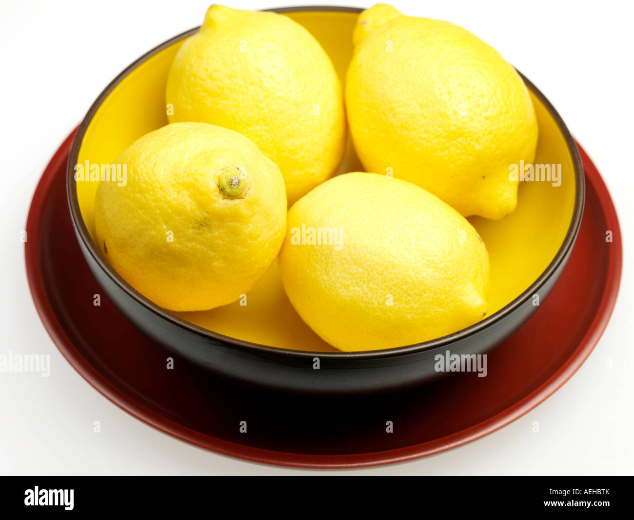 Unwaxed lemons fruit citrus bowl hi-res stock photography and images ...