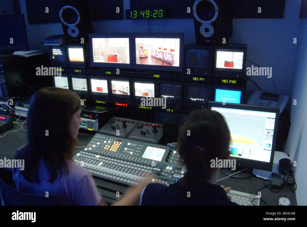 London TV control room Stock Photo - Alamy