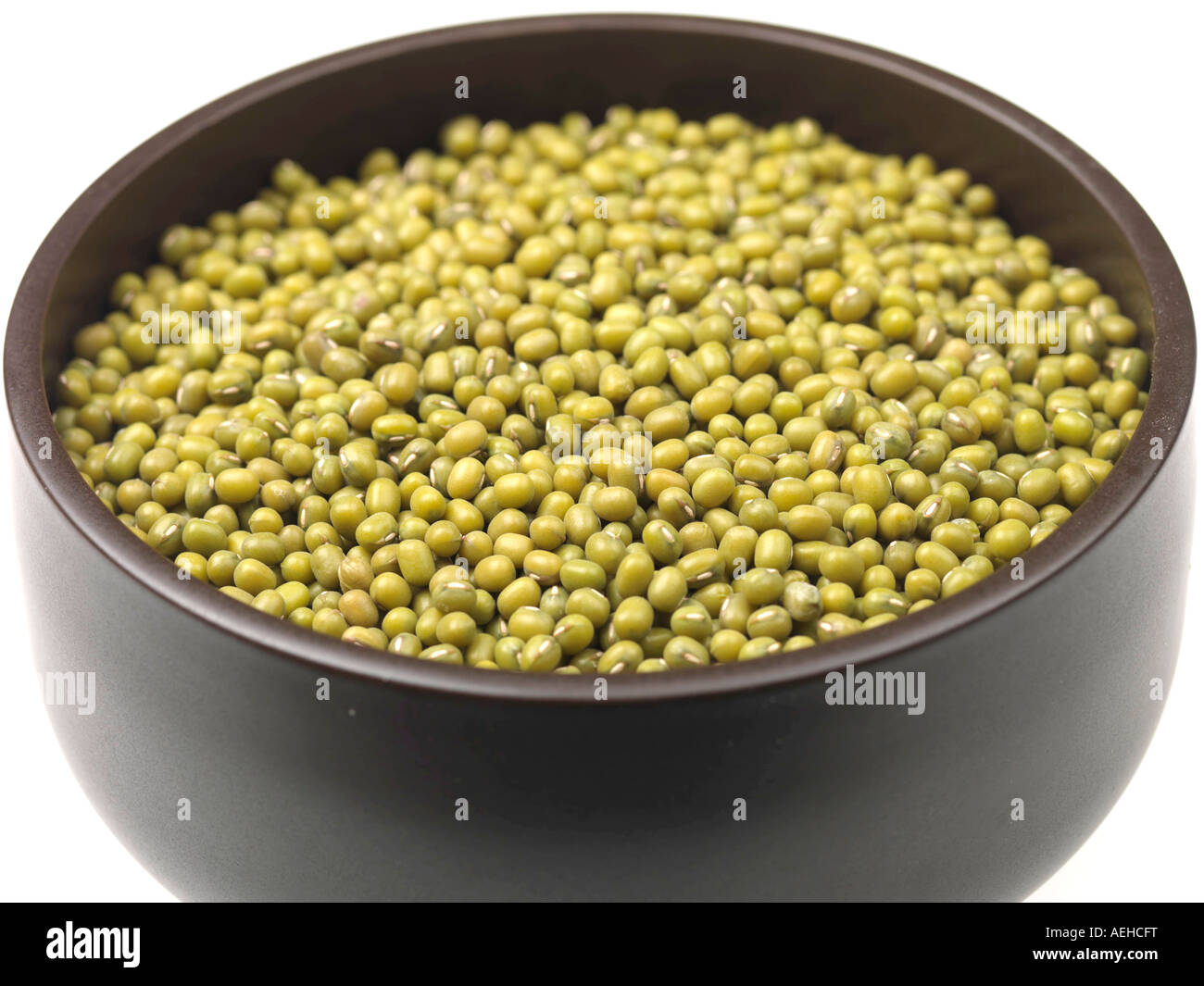 Bowl Of Healthy Vegetarian Dried Mung Beans Ready For Cooking Against A ...