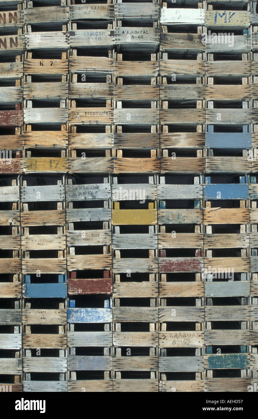 Stacked fruit boxes Stock Photo - Alamy