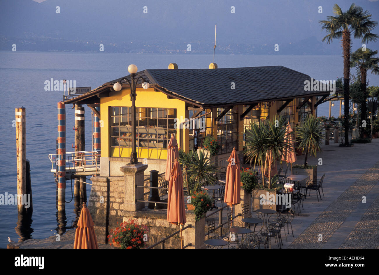 Ferry stop at Cannero Stock Photo - Alamy