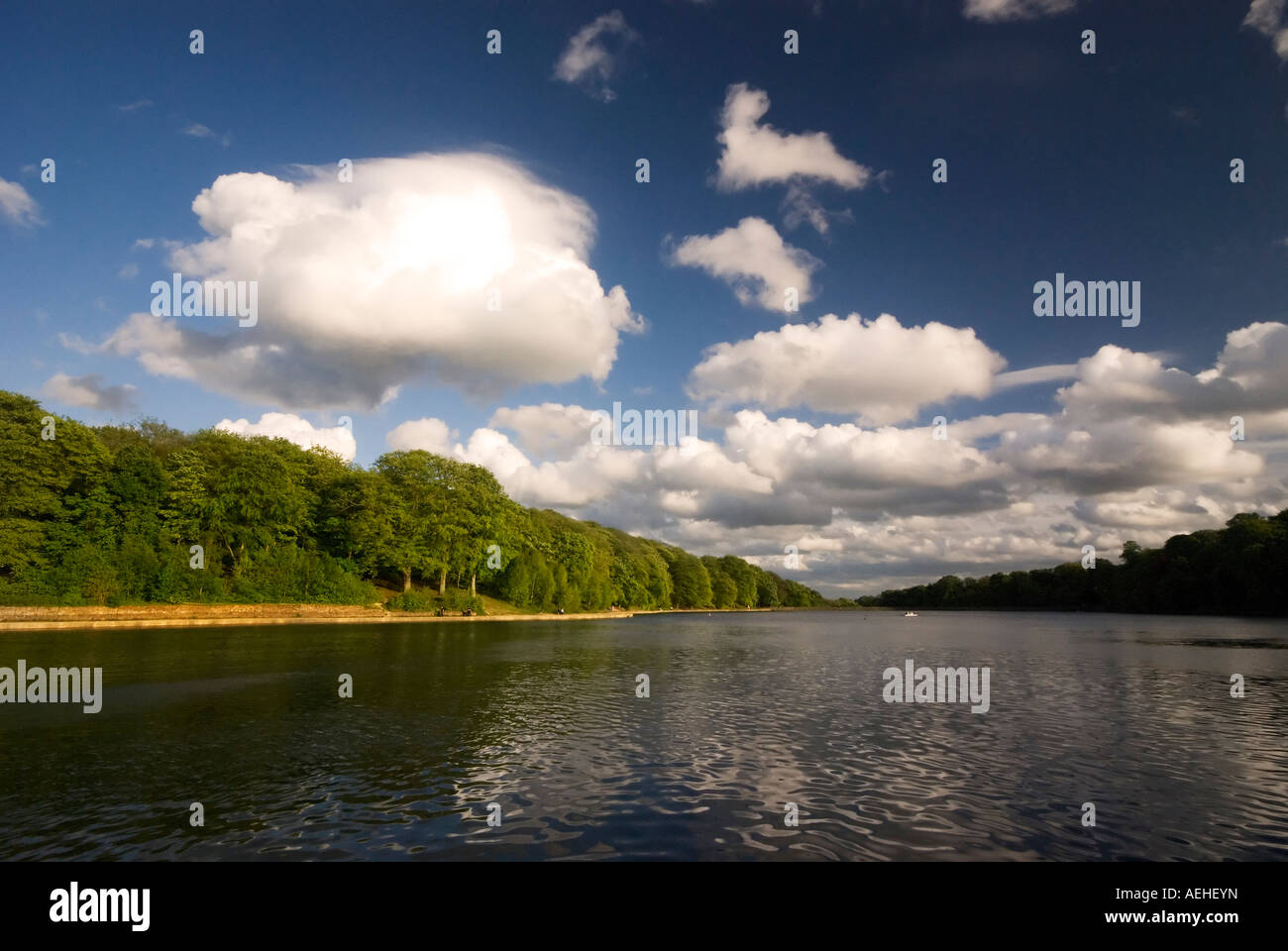 Waterloo Lake in Roundhay Park, Leeds, Yorkshire Stock Photo - Alamy