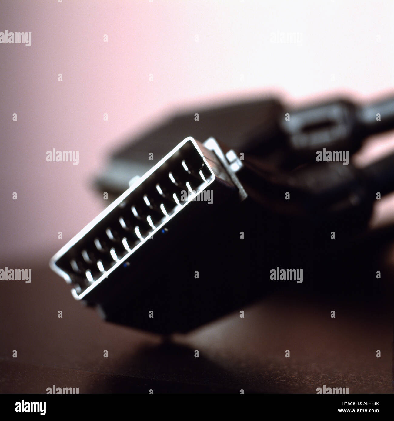 Scart lead for tv, dvd & video Stock Photo - Alamy