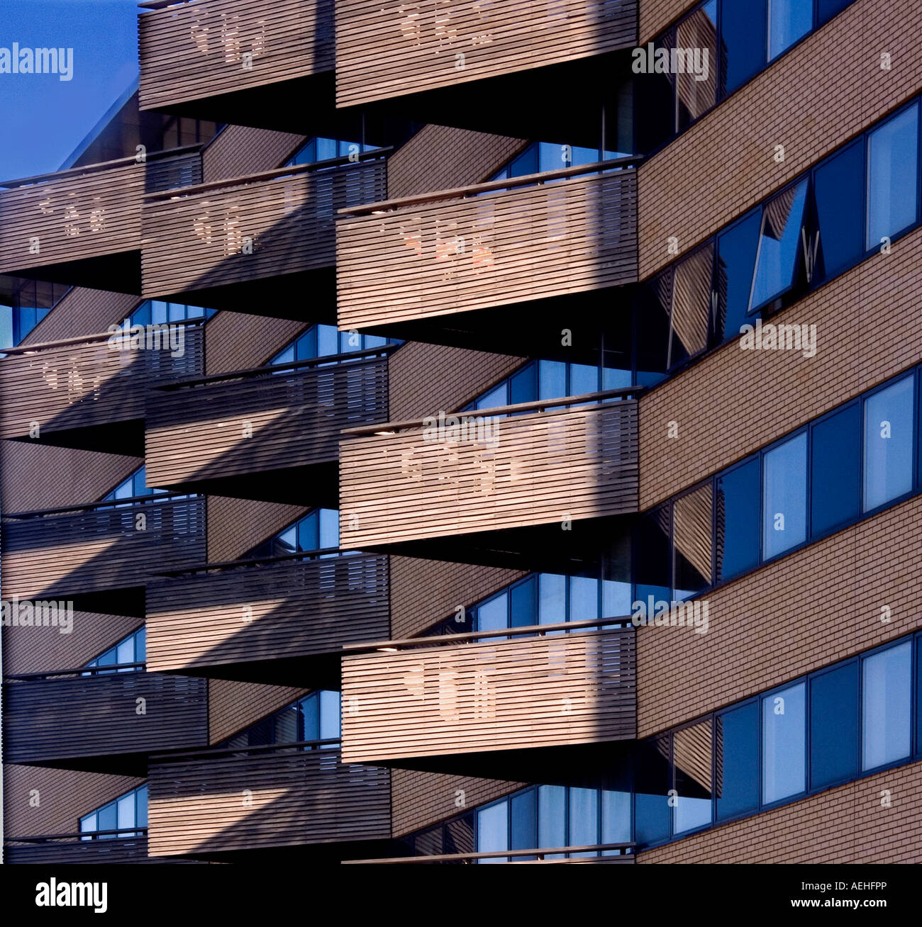Architectual graphic image of apartment block balconys Stock Photo - Alamy