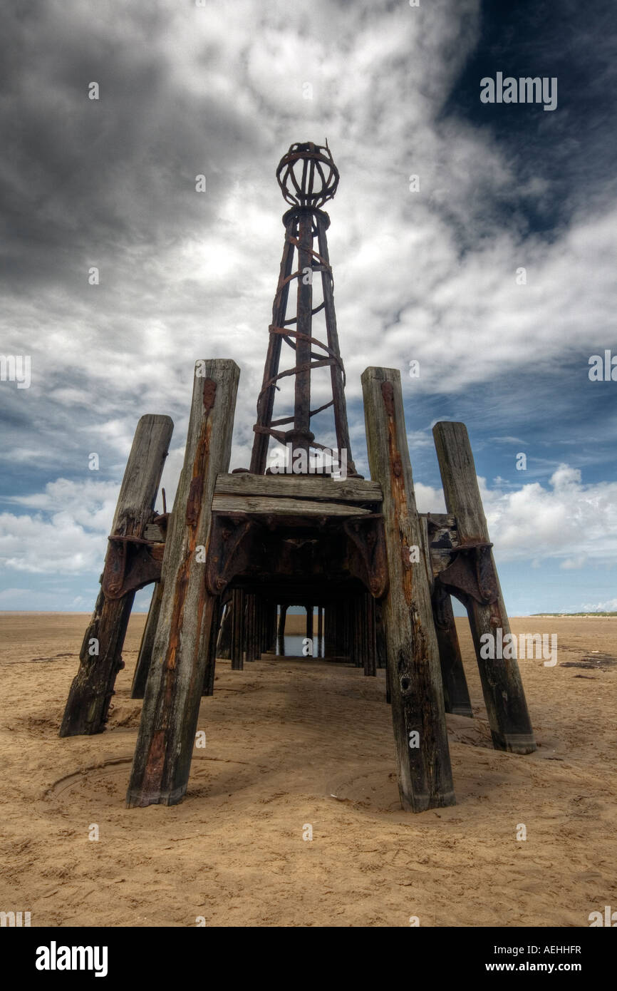 Part of the old pier at St Annes near Blackpool Fylde Coast North West ...
