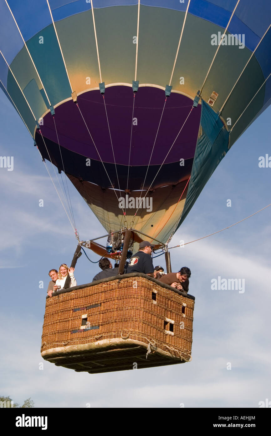 Balloon taking off Stock Photo - Alamy
