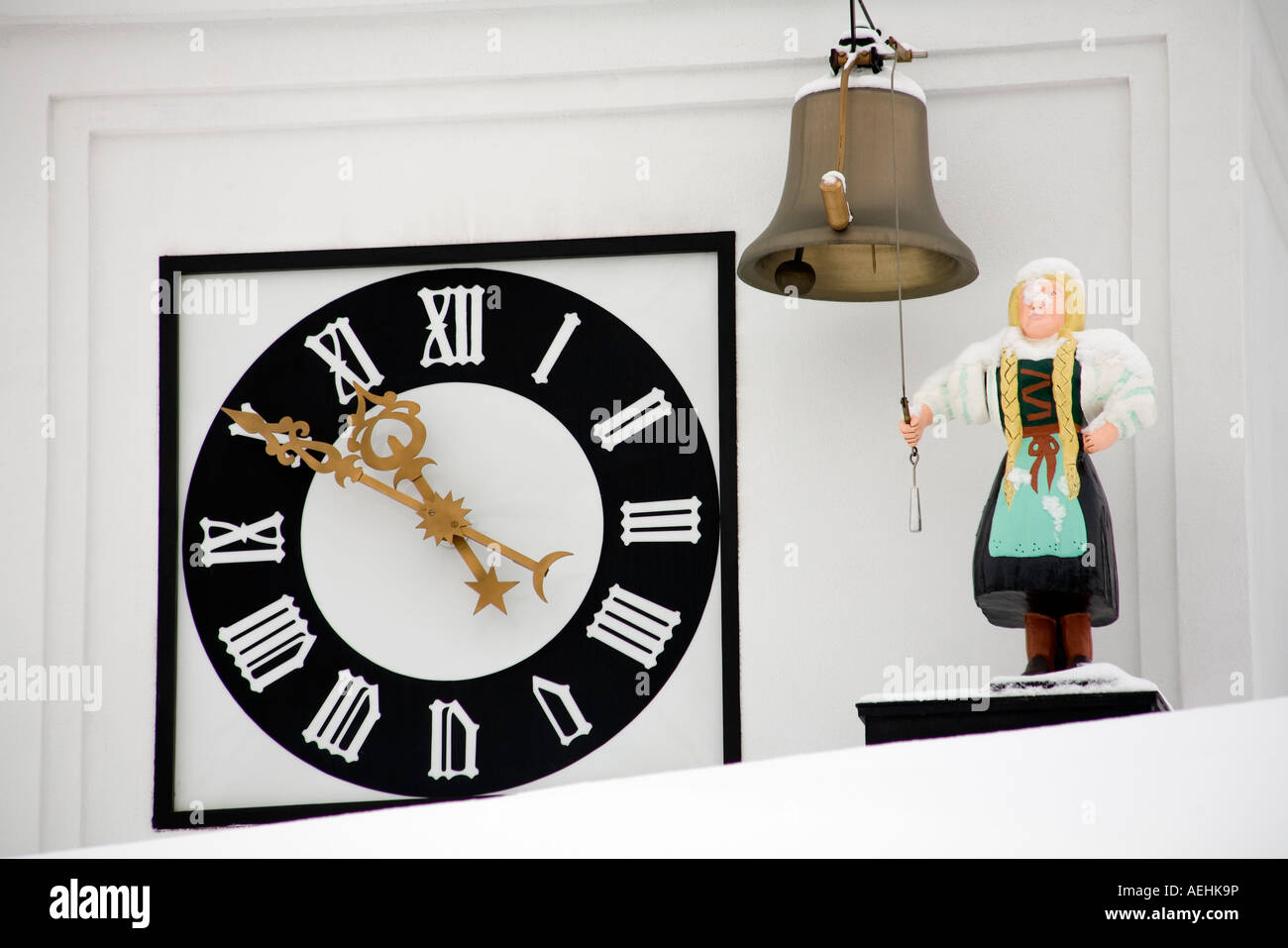 Clock Tower Vail Ski Resort Rocky Mountains Colorado USA Stock Photo ...