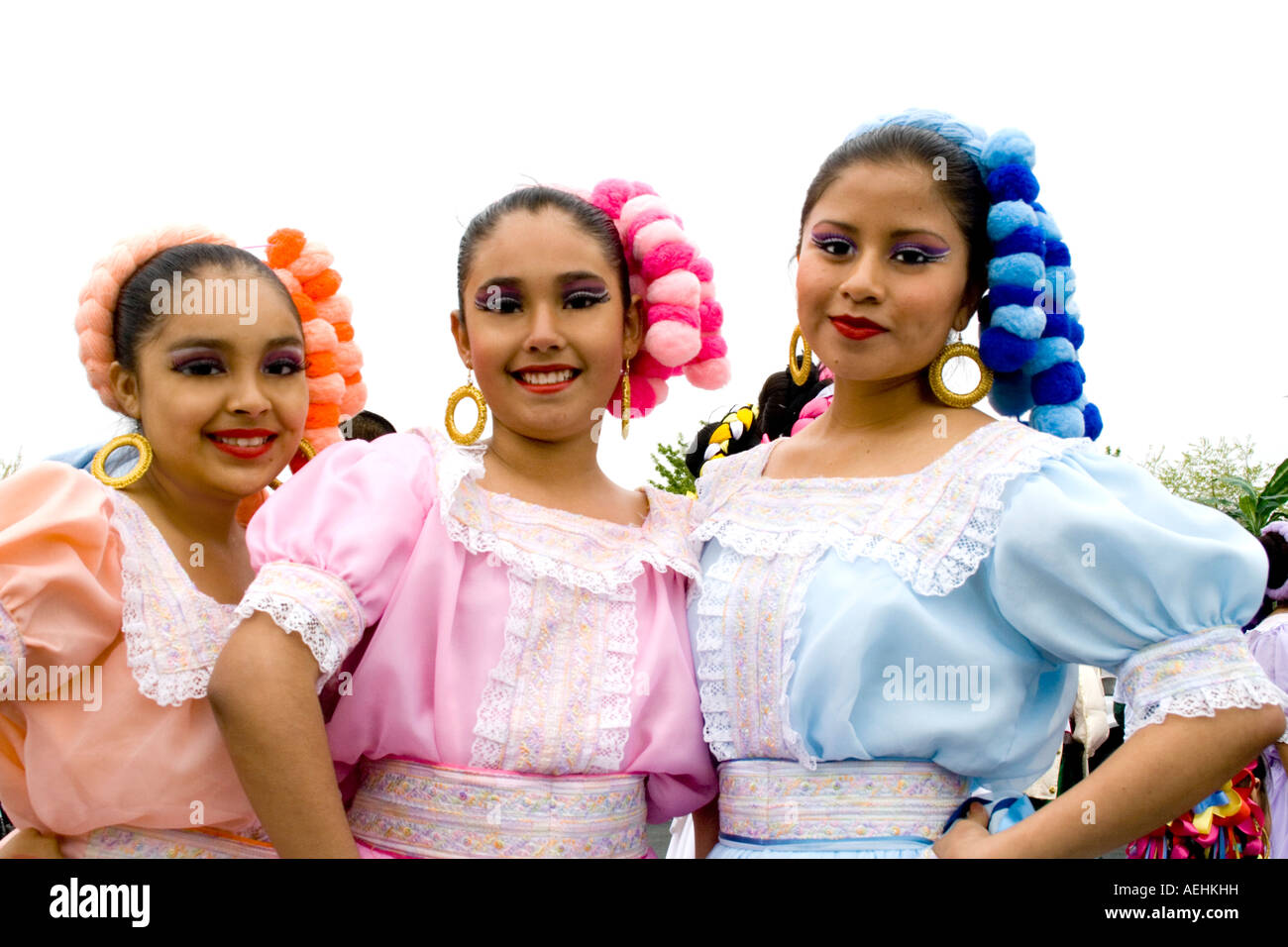Three gorgeous Chicana woman ready to march in the parade. Cinco de ...