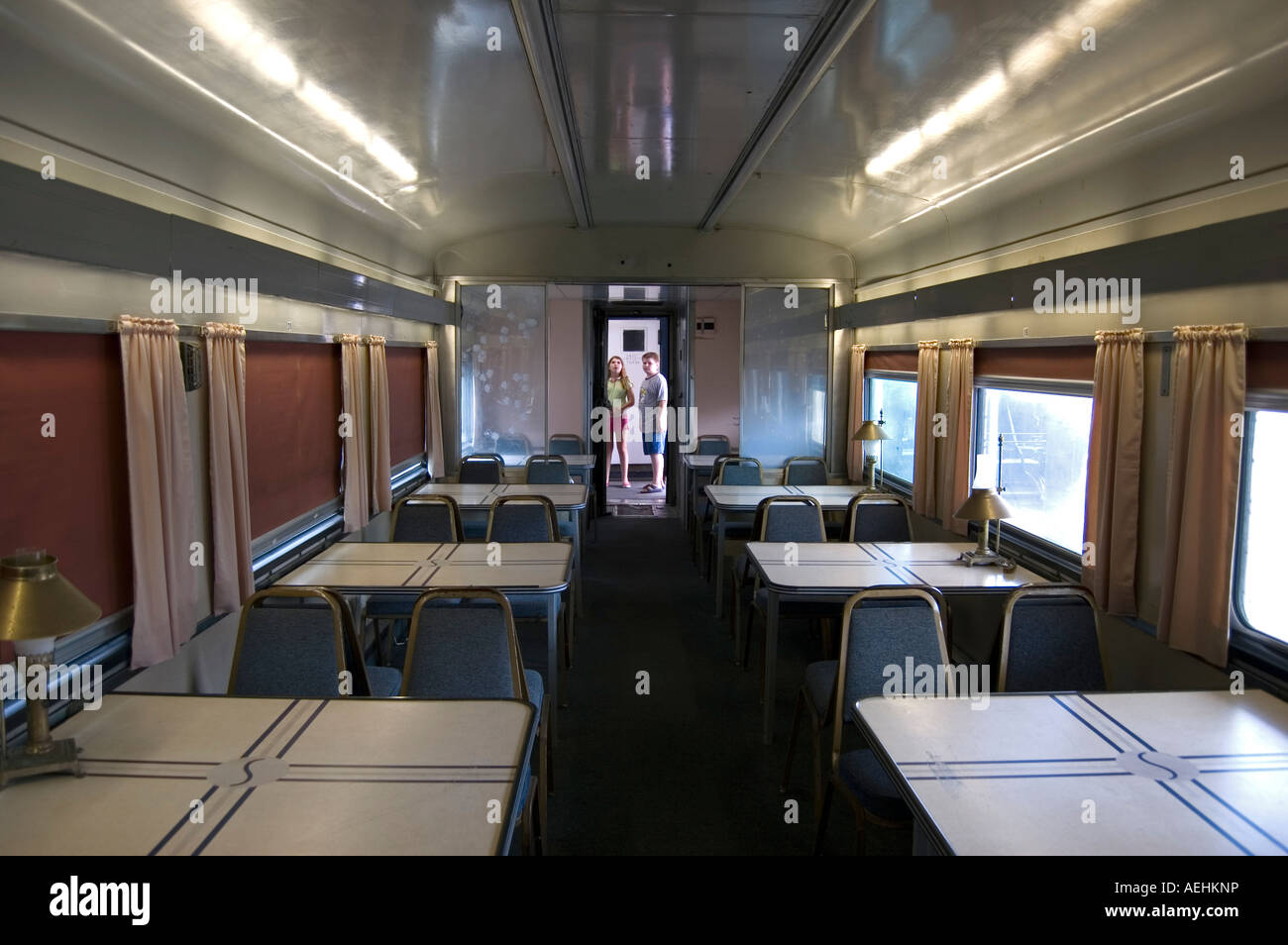 Train diner car Stock Photo - Alamy