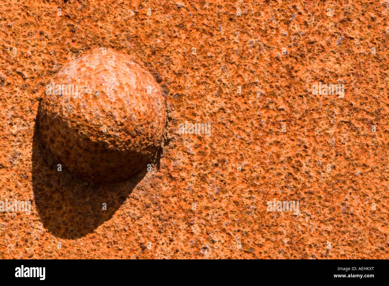 Rusty rivet on a rusty plate at Astley Colliery Mining Museum ...