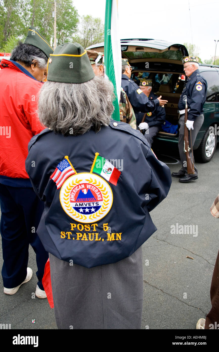 American Veterans AmVets gathering their unit together to march in ...