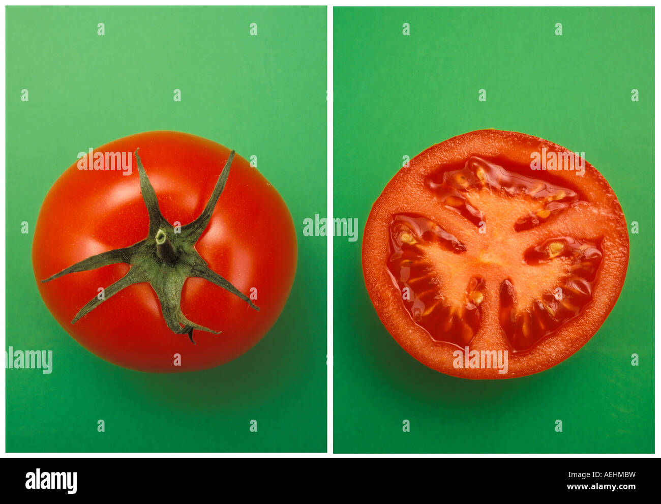 Cut half tomato open hi-res stock photography and images - Alamy