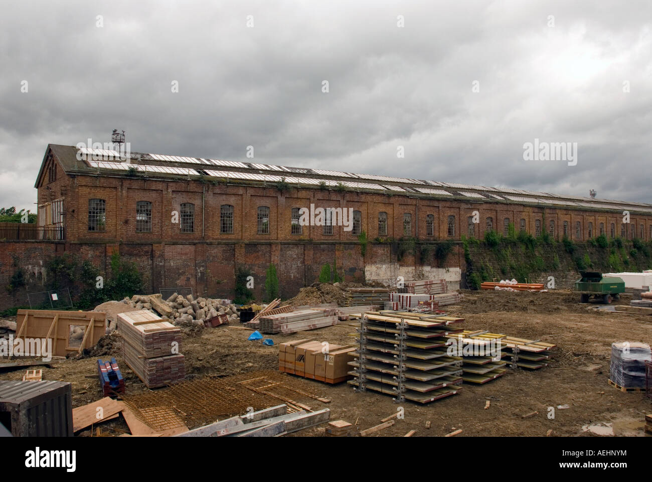 Brownfield construction site in Wolverton, near Milton Keynes, UK Stock ...