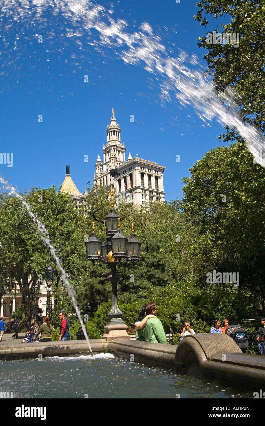 Croton Fountain in City Hall Park Lower Manhattan New York City New ...